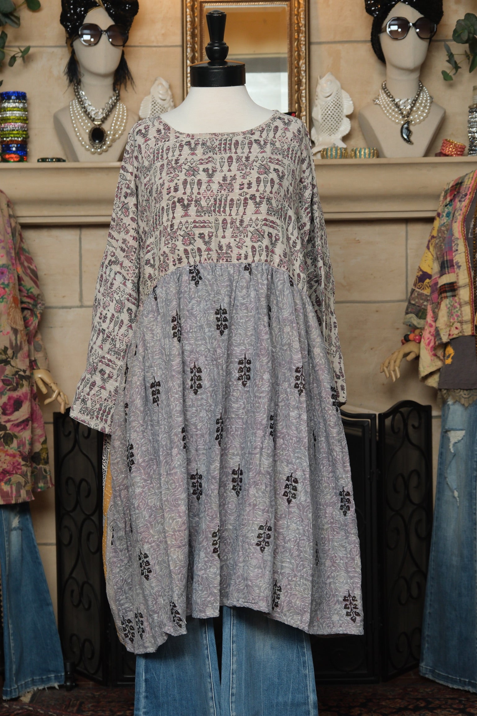 Midi Dress in Bombay Bazaar – KUBAOLA