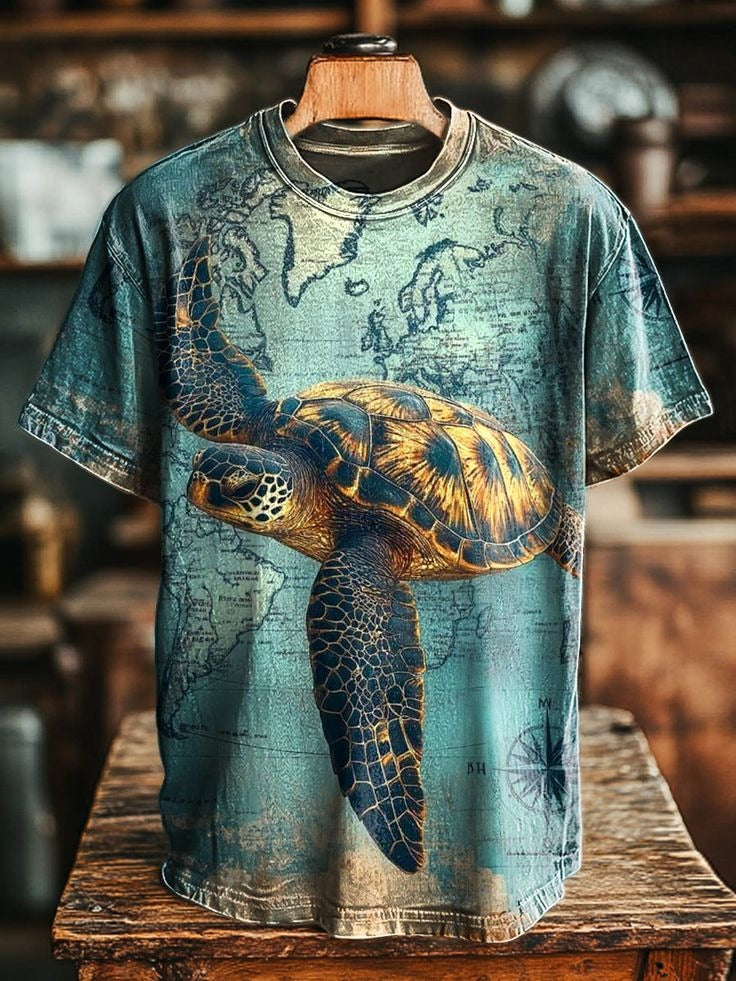Vintage Turtle Crew Neck T-shirt – KUBAOLA